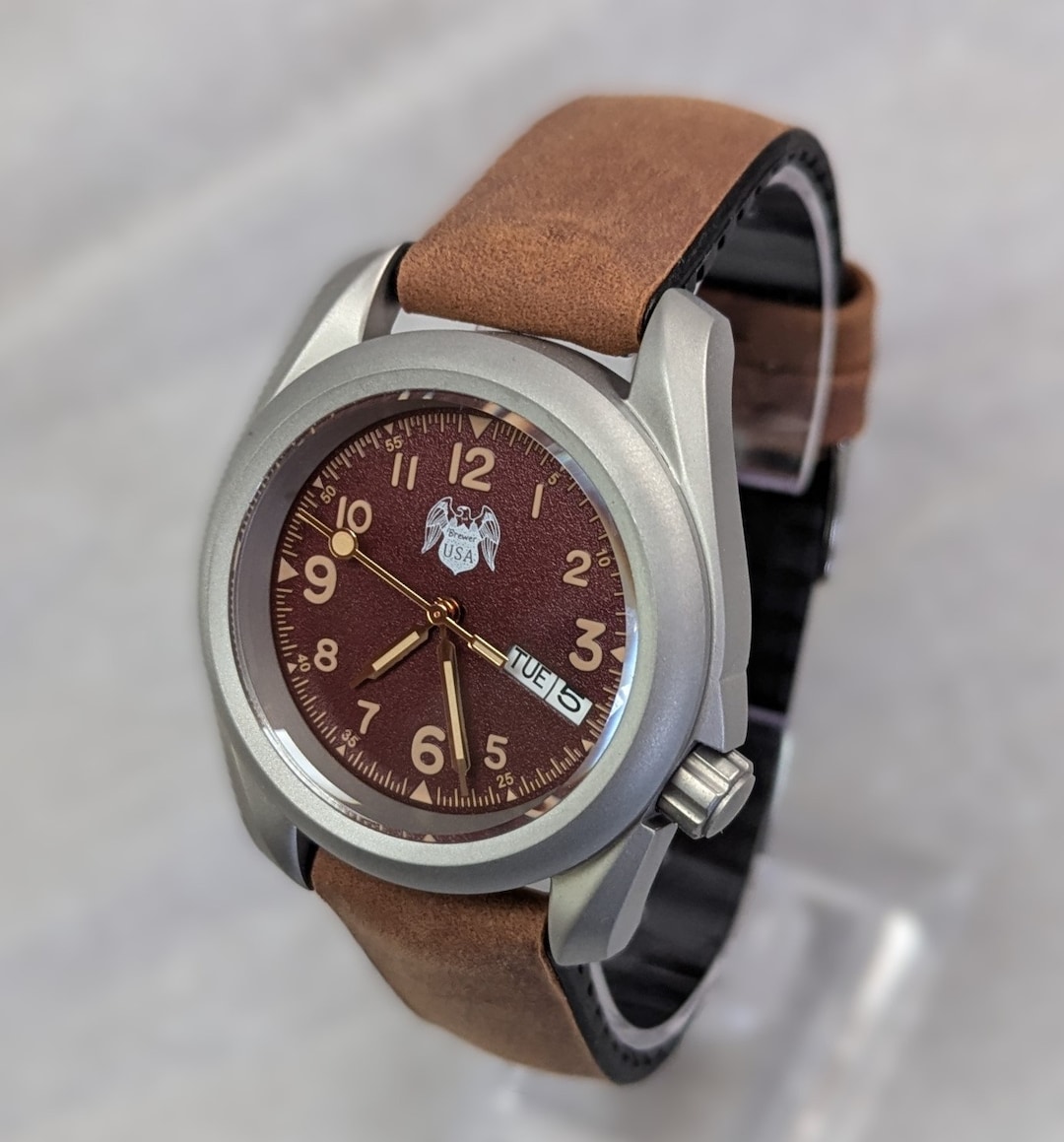 Sphinx 1927 Red Dial Automatic Watch: Seiko Movement, Barton Leather ...