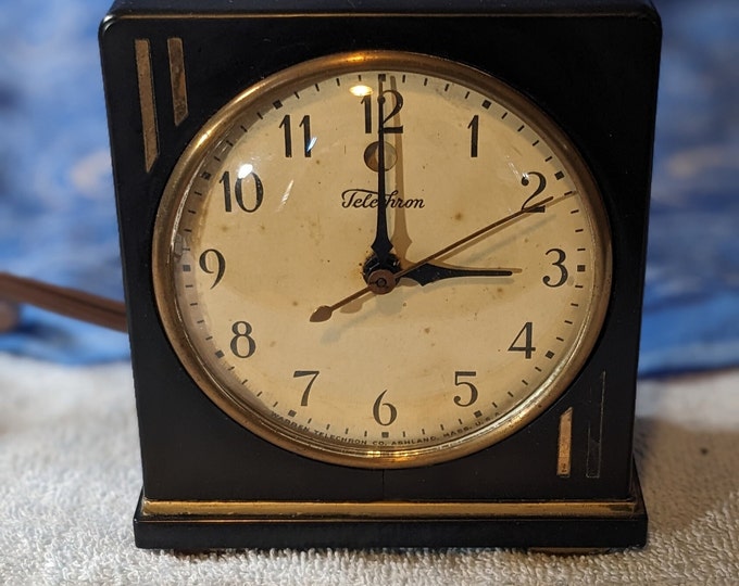 Retro Vintage Bakelite Telechron Model 3F51 the Duke Electric Desk ...