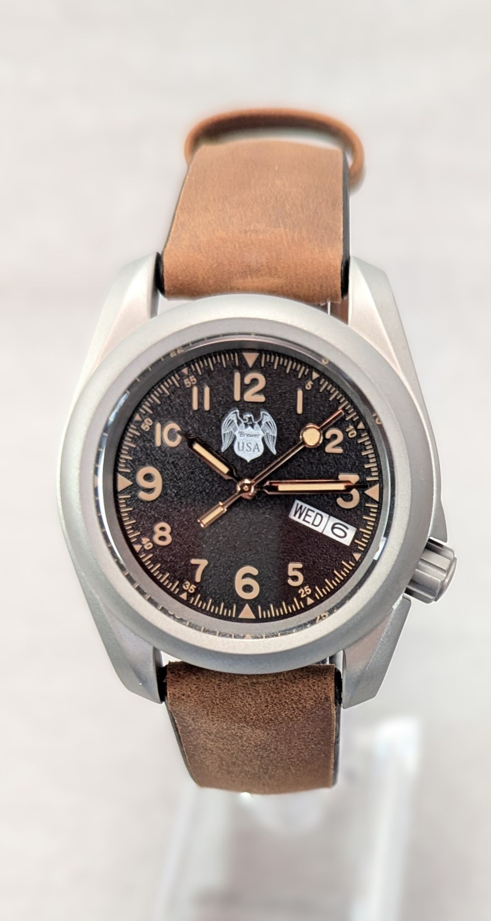 Sphinx 1927 Brewer USA Men's Automatic Watch: Black Dial, Seiko ...
