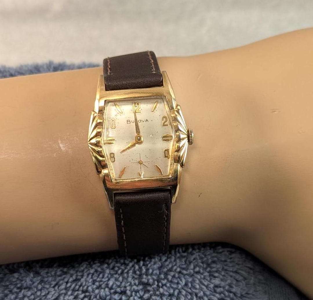 Fantastic 1962 Bulova Senator a Variant Watch Men's Watch Unusual 10 KT ...