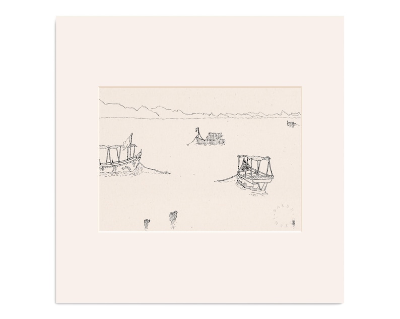 Coco Beach, Reportage Line Drawing of Indian Seaside in Goa With ...