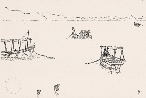 Coco Beach Reportage Line Drawing of Indian Seaside in Goa | Etsy