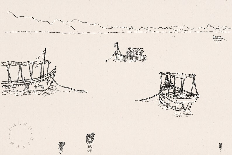 Coco Beach Reportage Line Drawing of Indian Seaside in Goa | Etsy