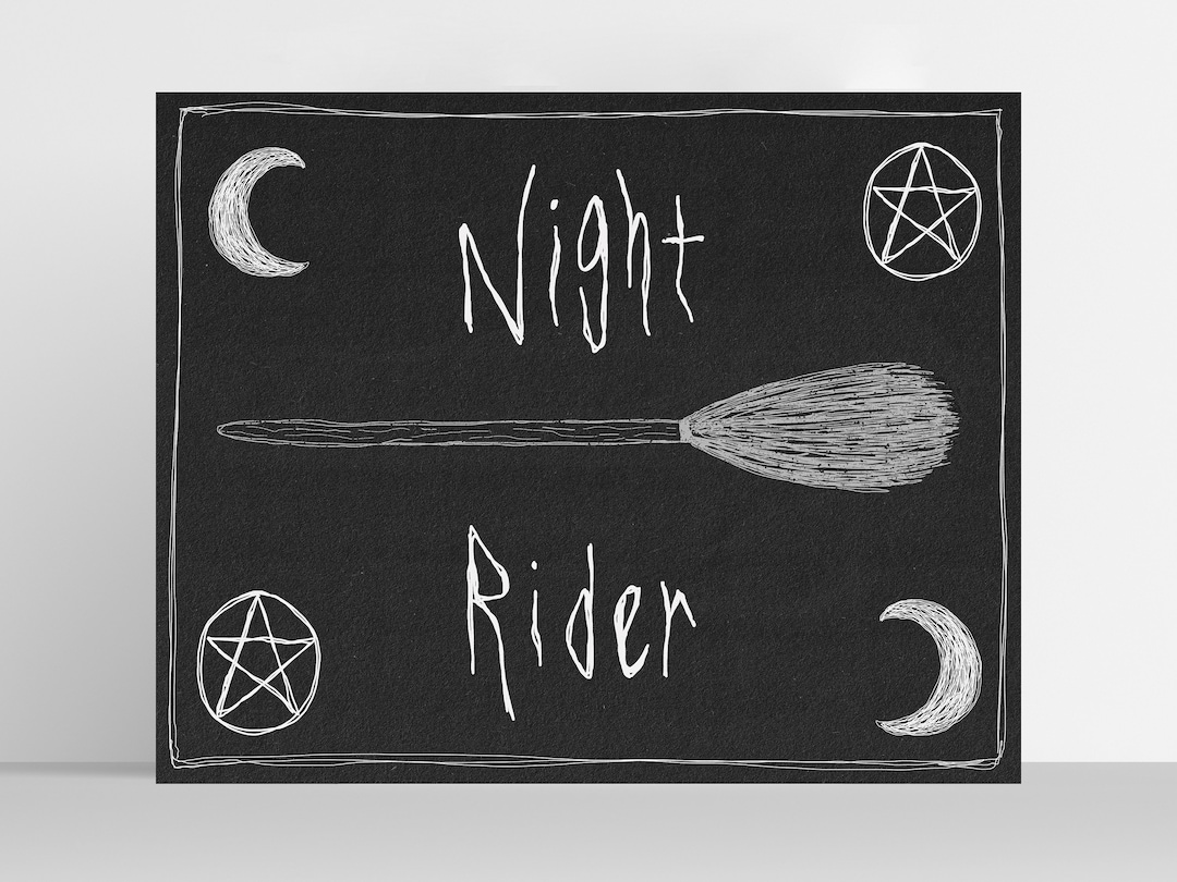 Digital Download night Rider Art Print - Etsy