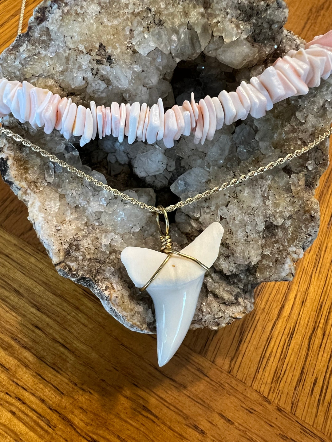 Mako Shark and Luanos Shell Necklace Set - Etsy