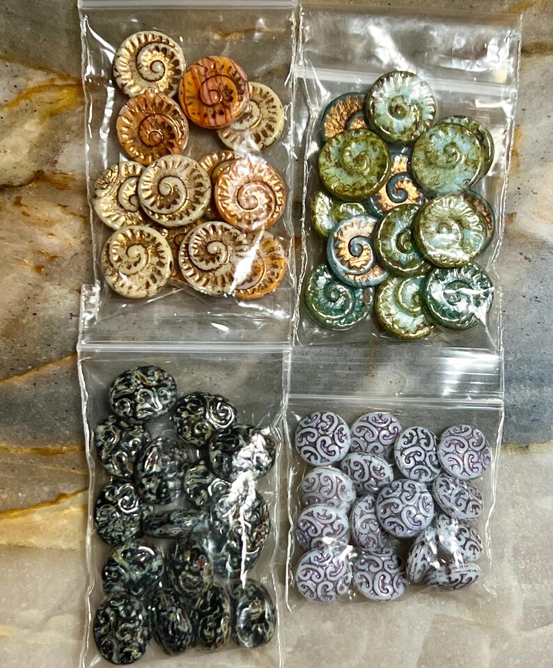 DESTASH: Mega Czech Glass Bead Collection Flowers, Hearts, Daggers ...