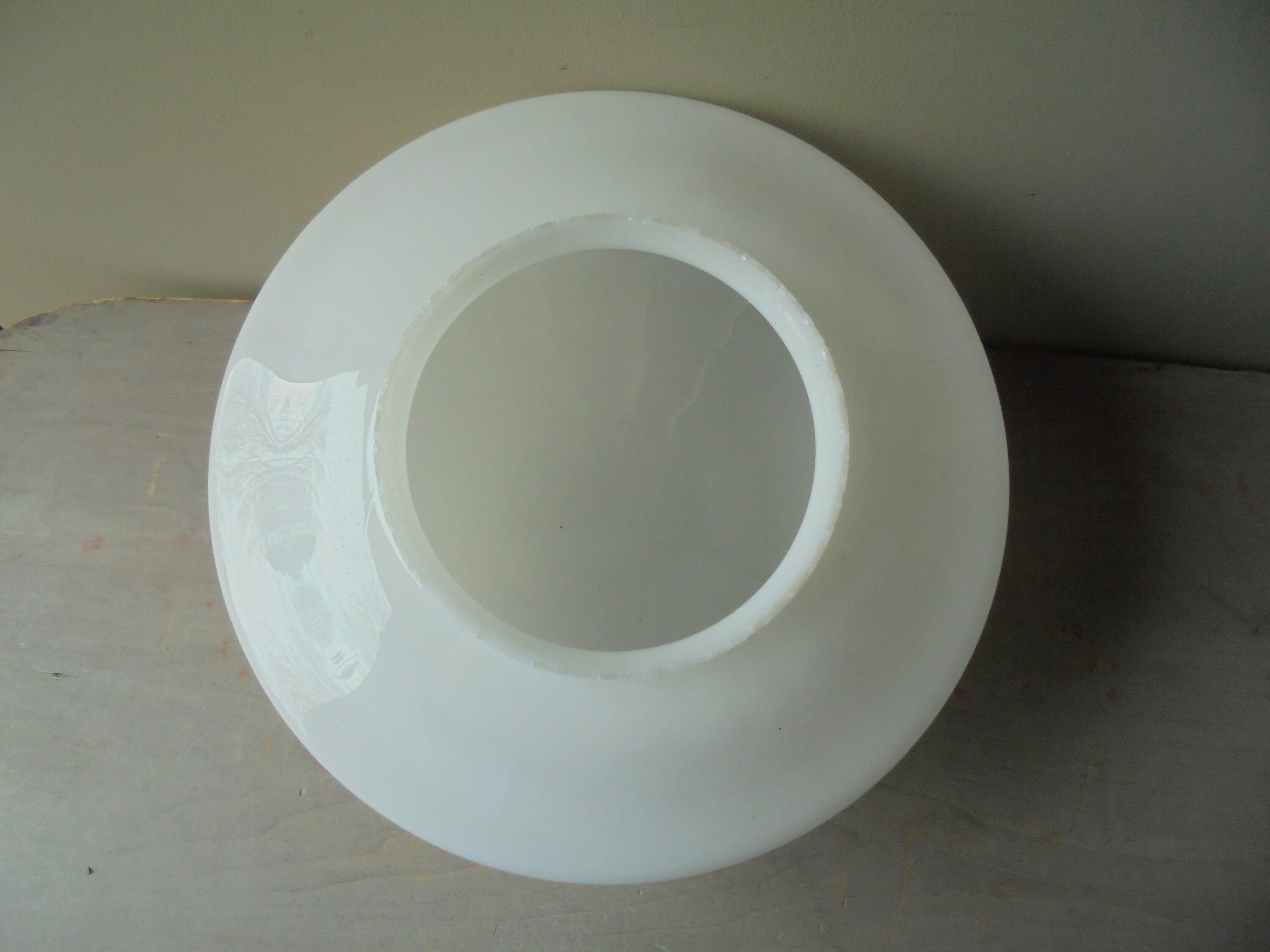 Milk Glass Ceiling Light Cover Vintage White Glass Light Etsy