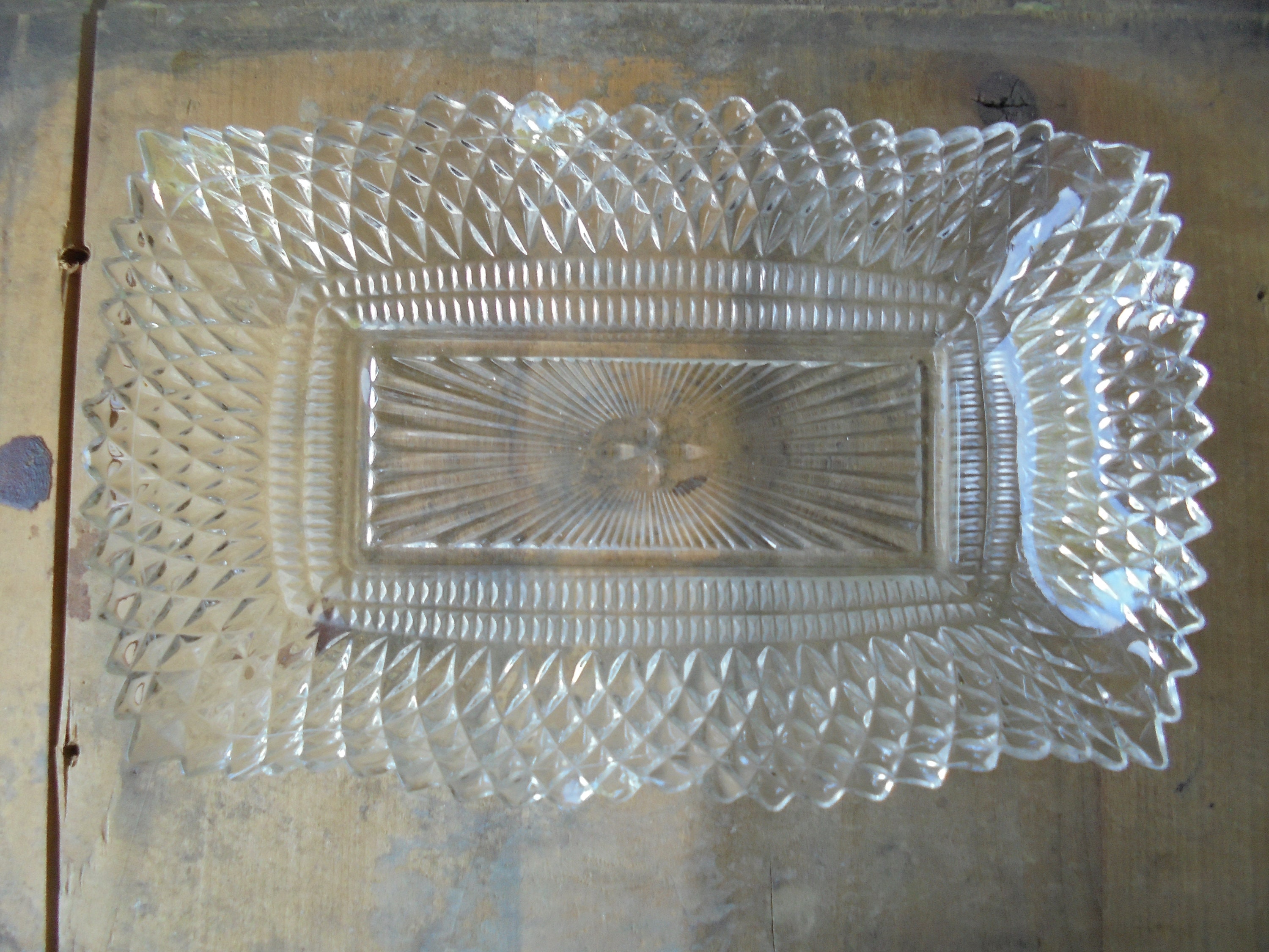 Vintage Textured Glass Relish Tray Glass Relish Bowl With | Etsy