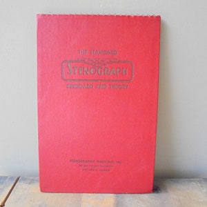 The Standard Stenograph Keyboard and Theory Hardcover Book, Vintage ...