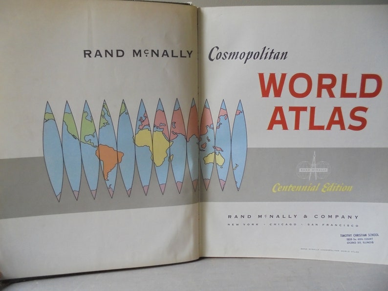 Rand Mcnally Cosmopolitan World Atlas Centennial Edition | Etsy