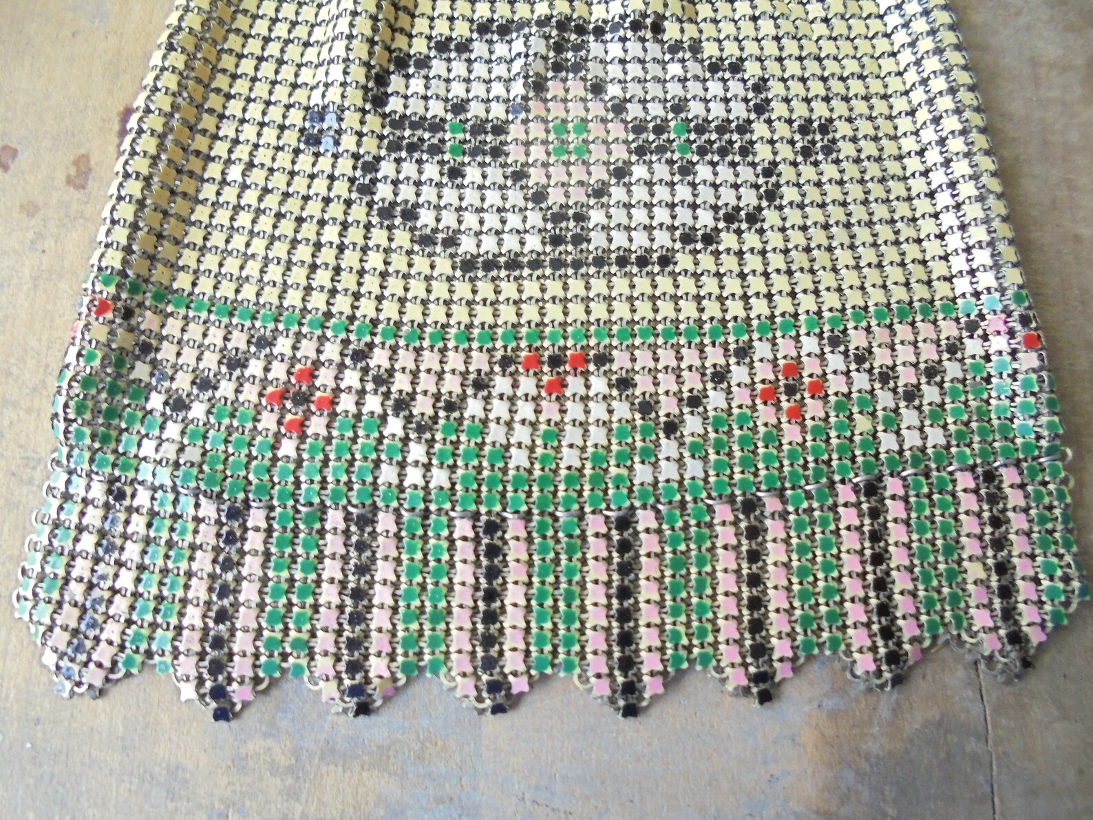 Antique Mosaic Metal Mesh Bag Vintage Snap Closure Evening - Etsy