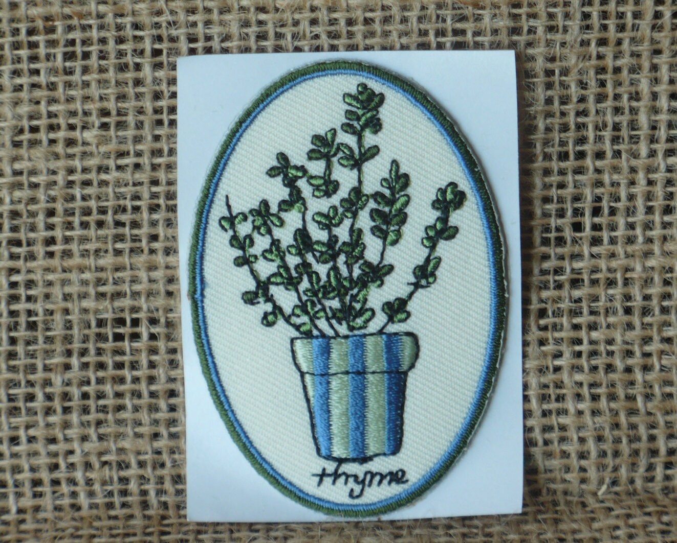 Thyme Plant Embroidered Patch Applique Sticker Garden Gift - Etsy