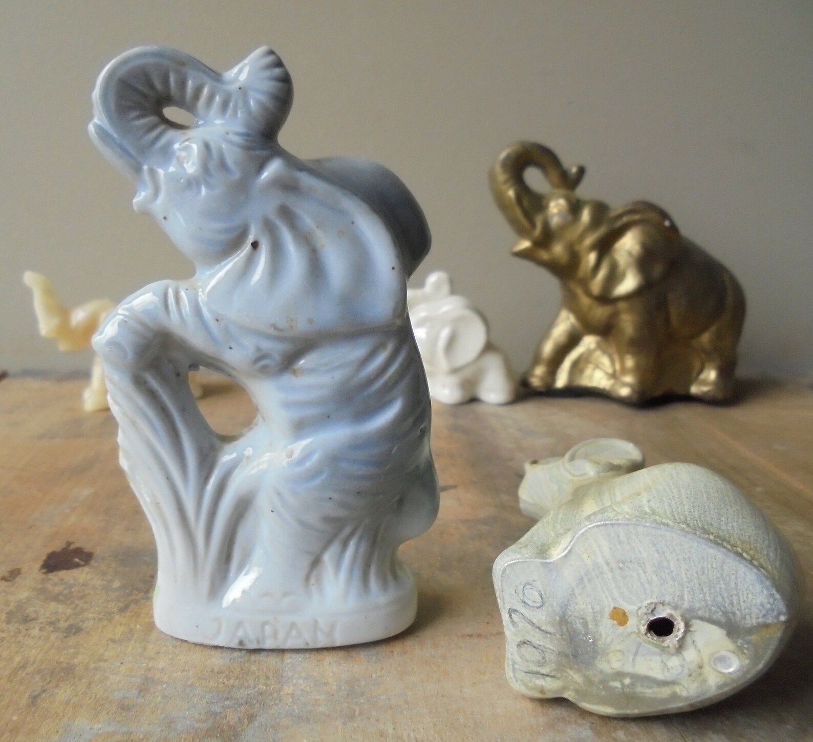 Vintage Elephant Figurine Collection Set of Six Animal - Etsy