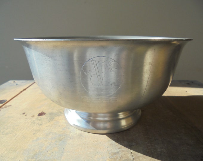 Vintage Pewter Bowl, Bissel Pewter Bowl, Josten's Pewter Paul Revere ...
