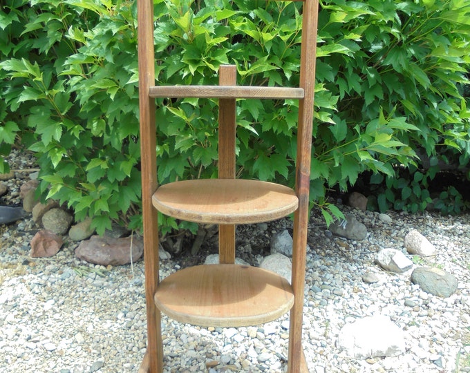 Vintage Pie Shelf, Three Tiered Shelf, Wooden Kitchen Shelving, Vintage ...