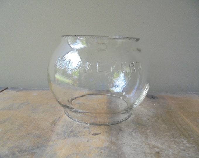 Vintage Adlake Kero Glass Globe, Clear Glass Light Cover, Lamp ...