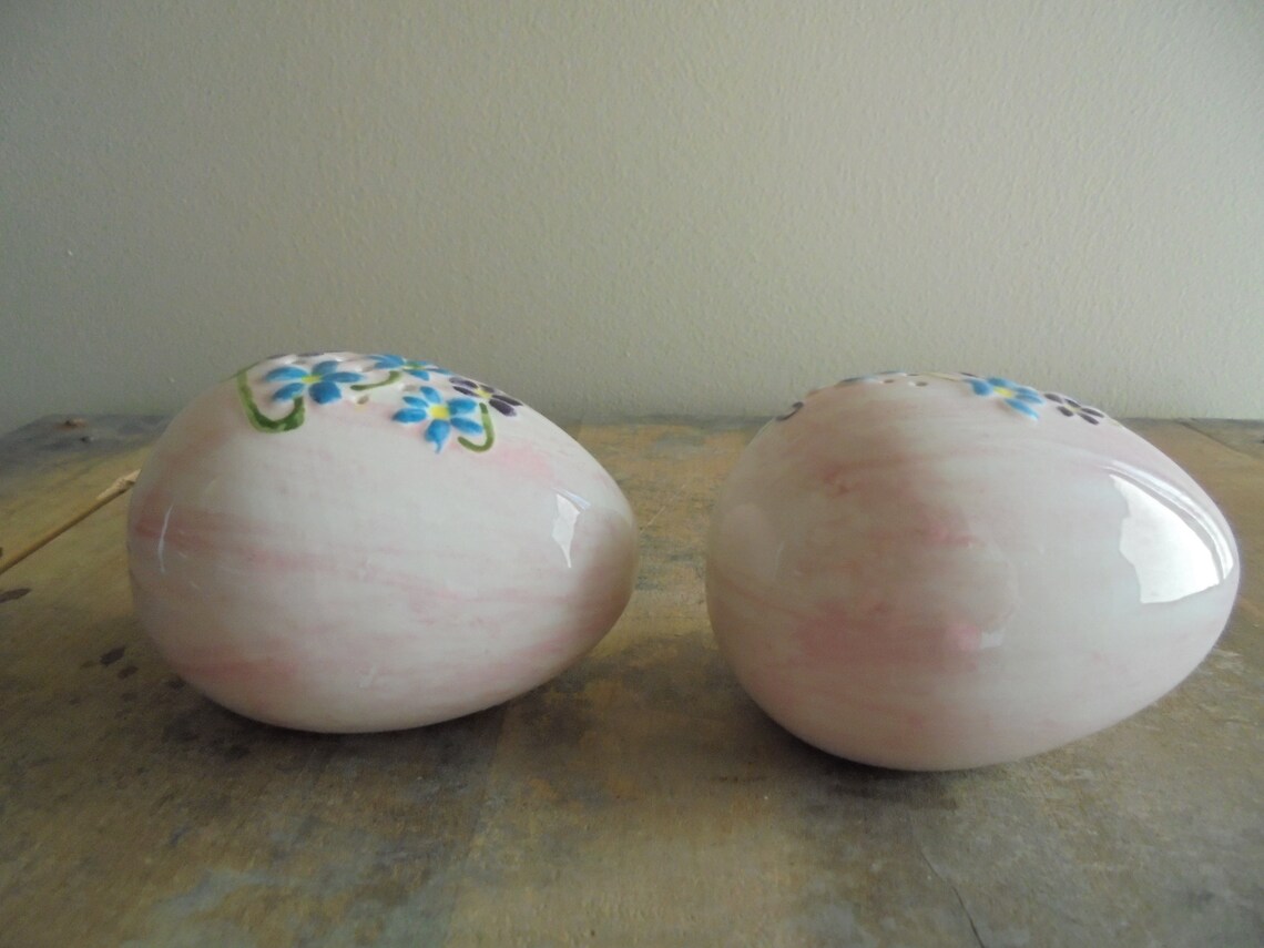 Vintage Ceramic Easter Egg Salt and Pepper Shaker Set, Easter Table ...