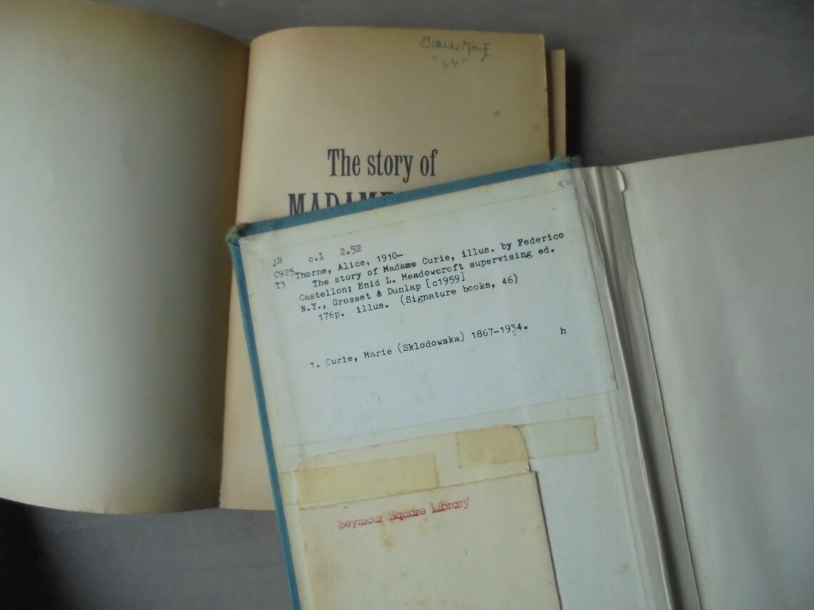 The Stroy of Madame Curie by Alice Thorne Vintage Hardcover - Etsy