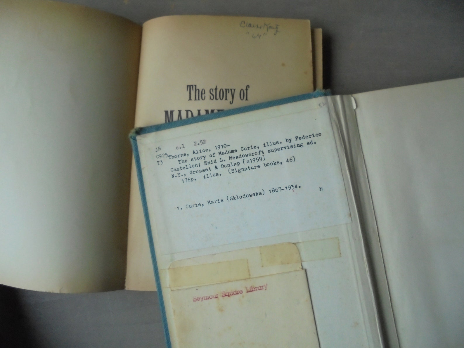 The Stroy of Madame Curie by Alice Thorne, Vintage Hardcover Book ...