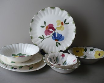 Blue Ridge Southern Potteries Dish Set, Vintage Dinner Plate, Hand ...