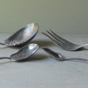 Rodgers Bros. Silver Plate Serving Spoon Salad Fork, Vintage Silver ...