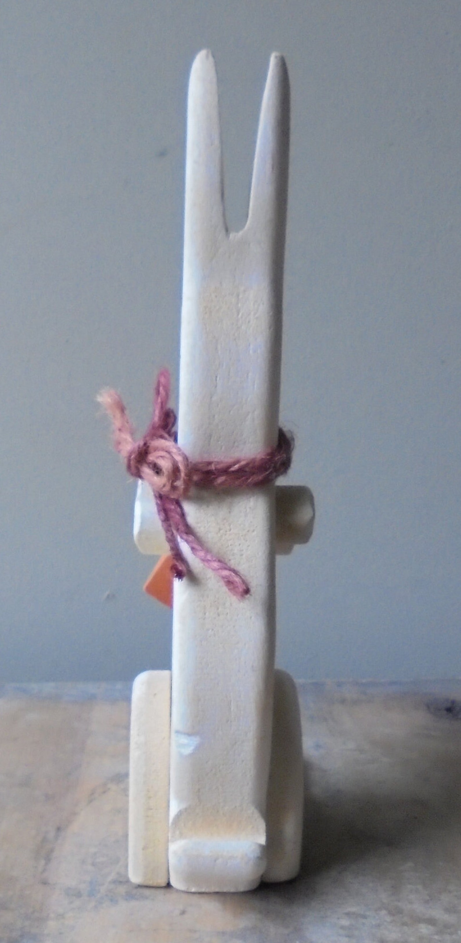 Vintage Wooden Bunny Rabbit Figurine White Bunny With Carrot - Etsy