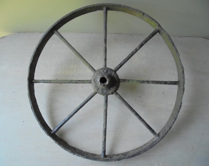 Vintage Metal Wheel, Vintage Wheelbarrow Wheel, Antique Wagon Wheel ...