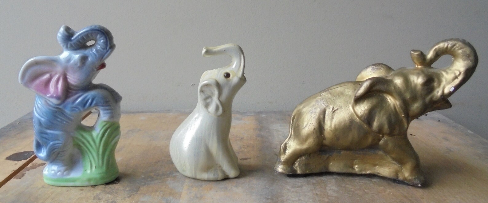 Vintage Elephant Figurine Collection Set of Six Animal - Etsy