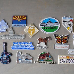 Vintage USA & Canada Souvenir Magnet, United States and Canada ...