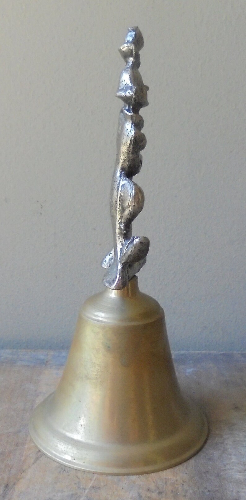 Vintage Clown Brass Bell, Pewter Clown With Top Hat, Decorative Clown ...