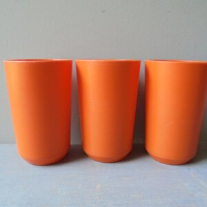 Vintage Orange Melamine Dishes, Plastic Platter and Bowls, Orange Cup ...