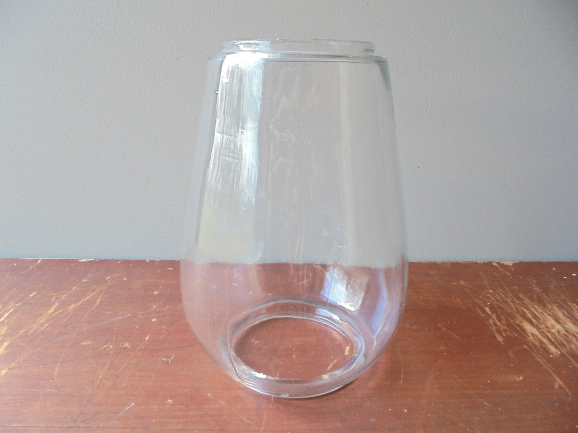 Vintage Glass Oil Lantern Chimney Clear Glass Chimney Light - Etsy