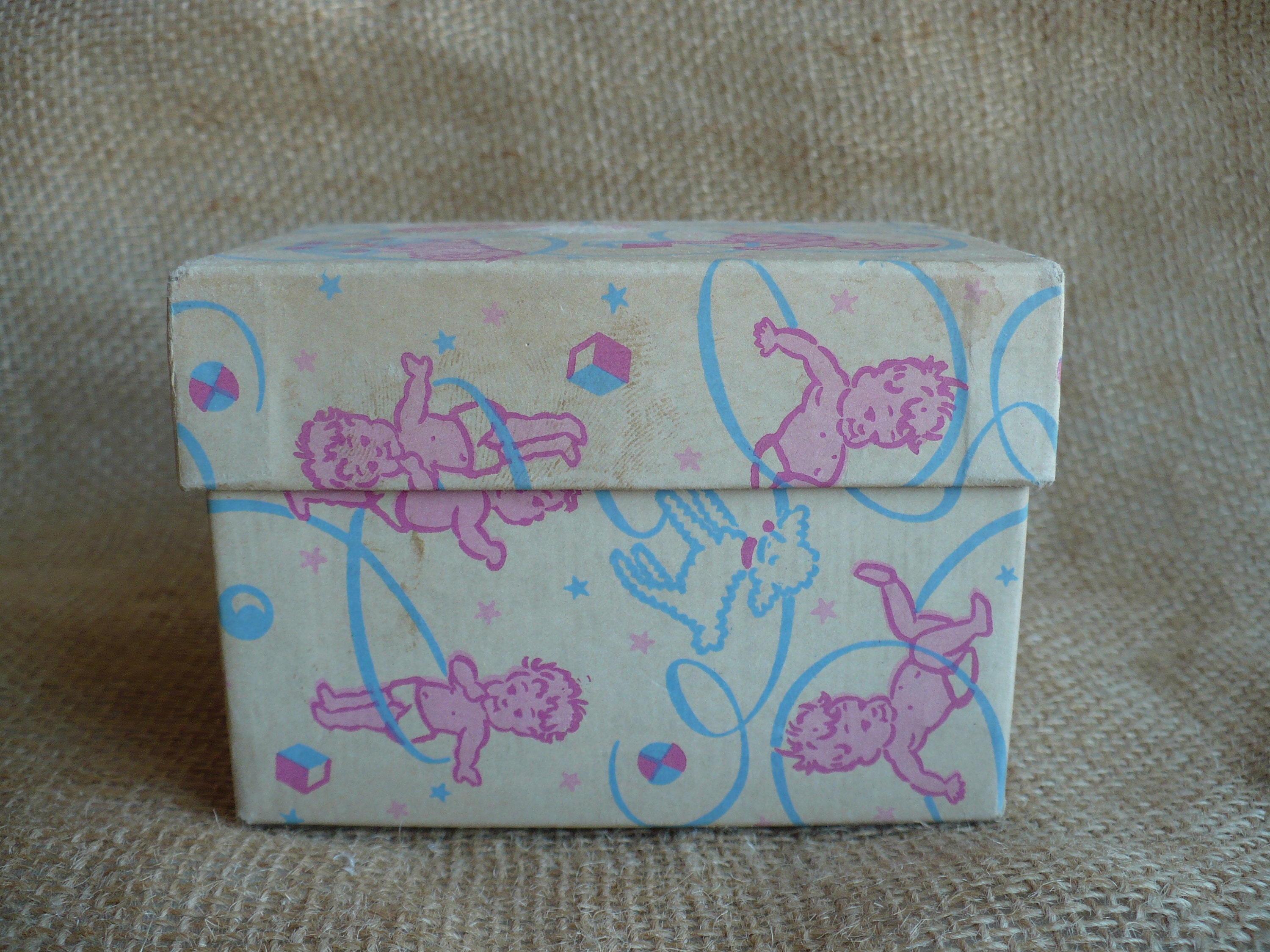 Vintage Baby Box Cardboard Box With Playing Babies - Etsy