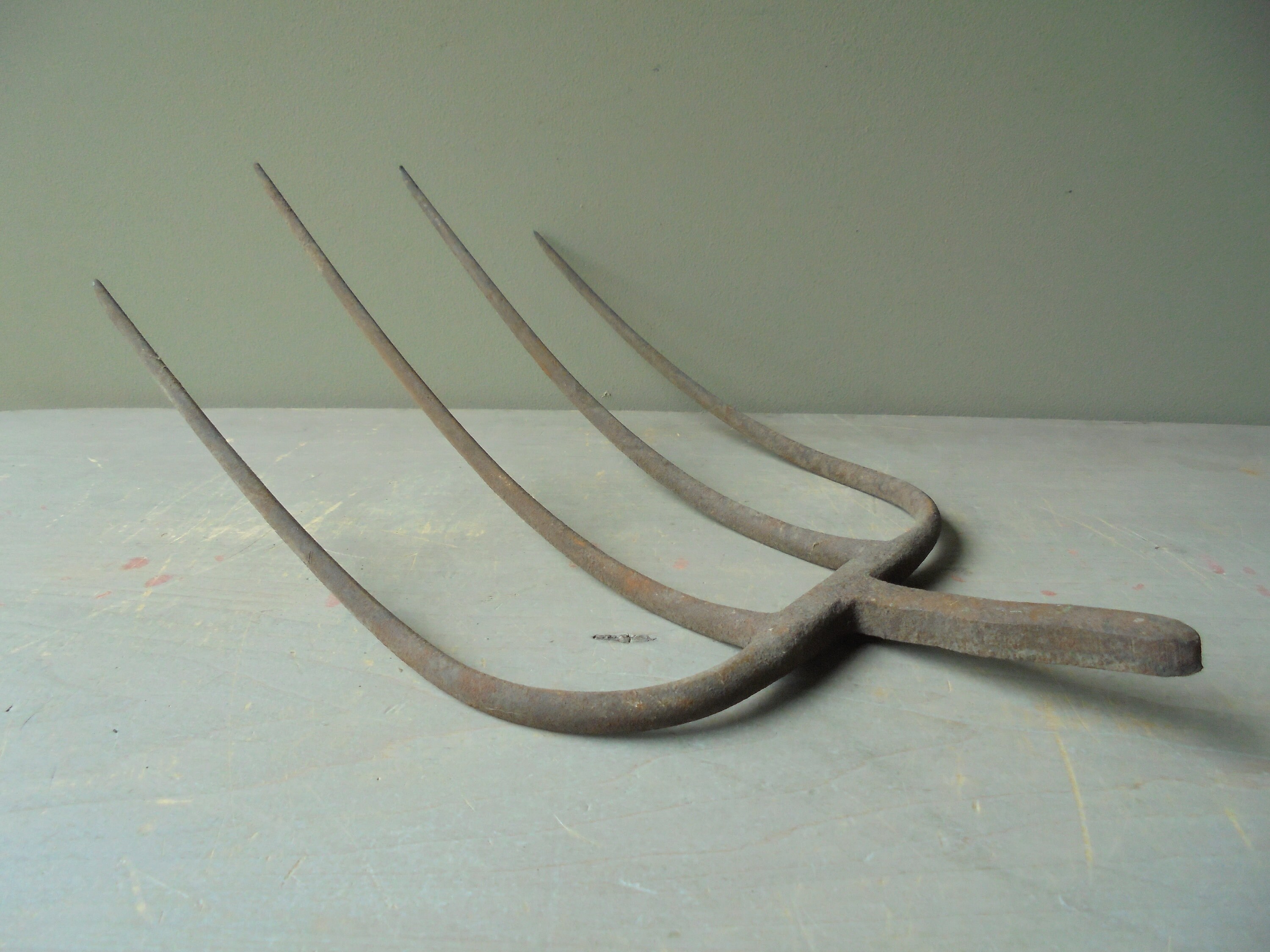 Vintage Hay Fork Head Rustic Pitchfork With Four Tines ...