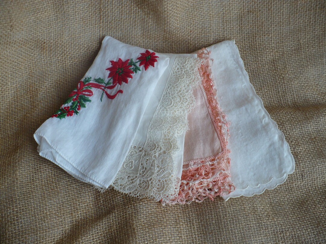 Vintage Embroidered Handkerchief, LOT of Hankies, Handkerchief ...
