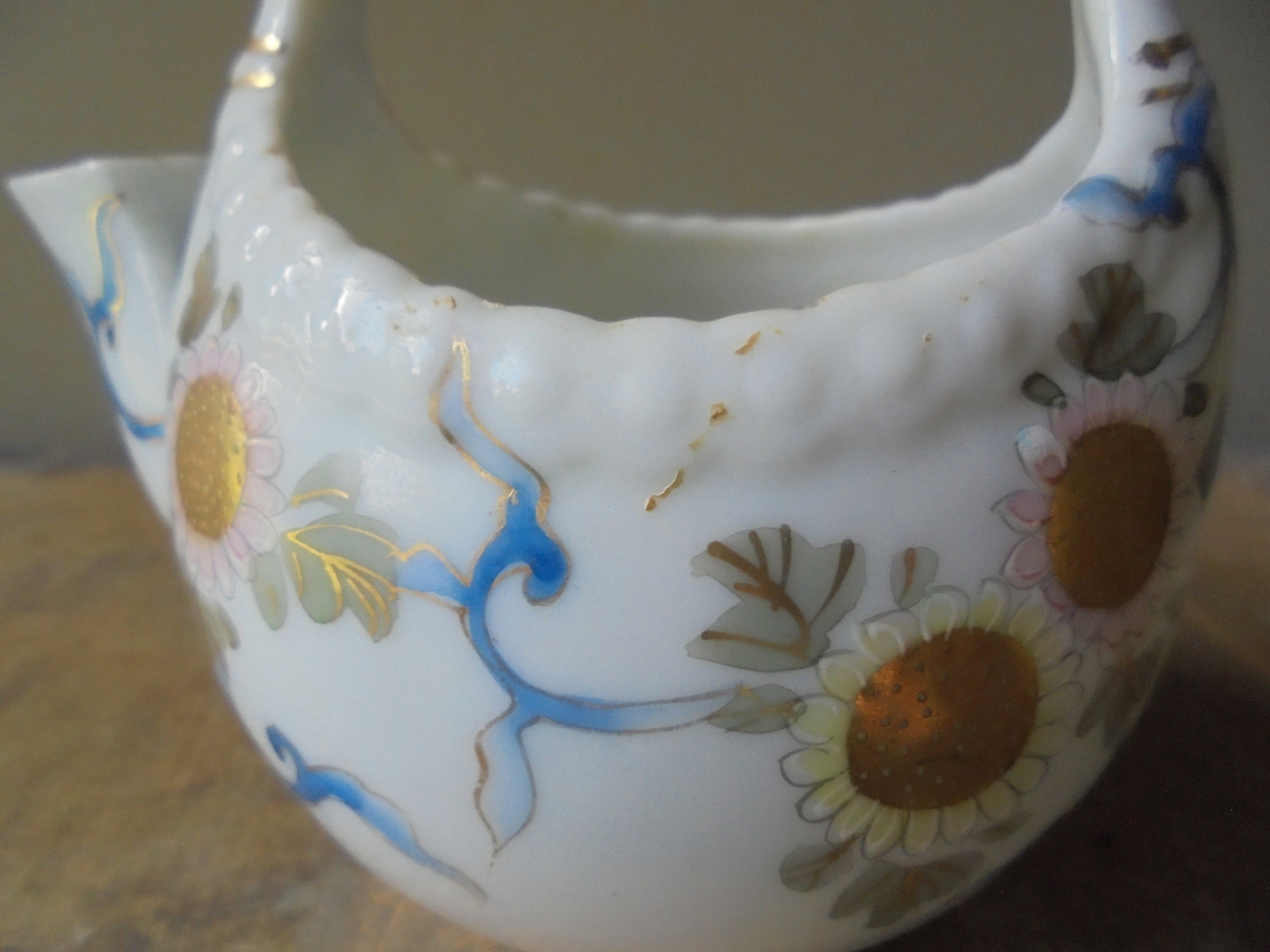 Vintage Small Decorative Teapot Pink and Yellow Floral - Etsy
