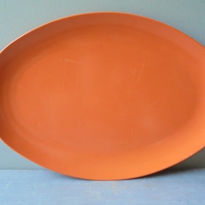 Vintage Orange Melamine Dishes, Plastic Platter and Bowls, Orange Cup ...