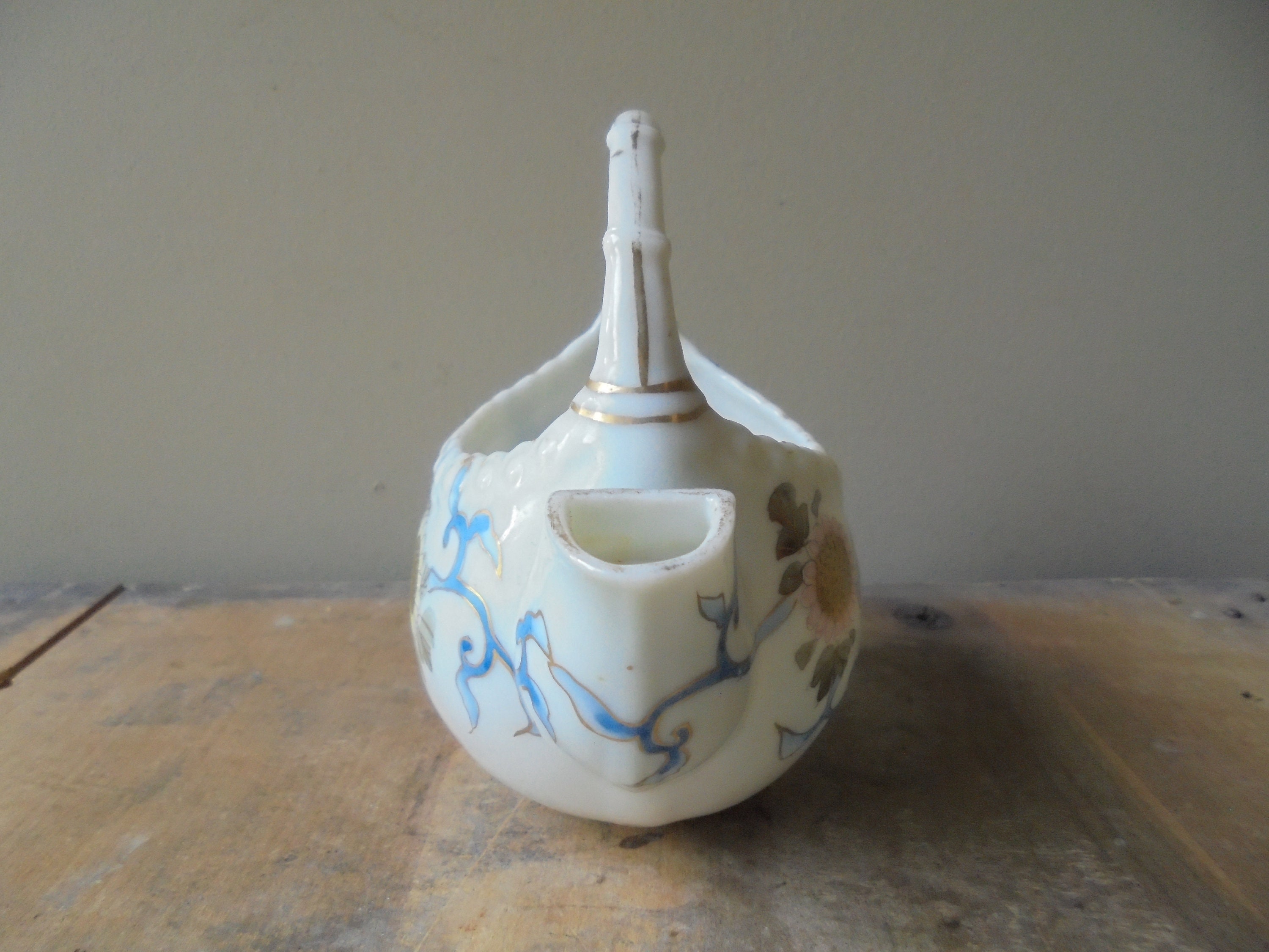 Vintage Small Decorative Teapot Pink and Yellow Floral - Etsy