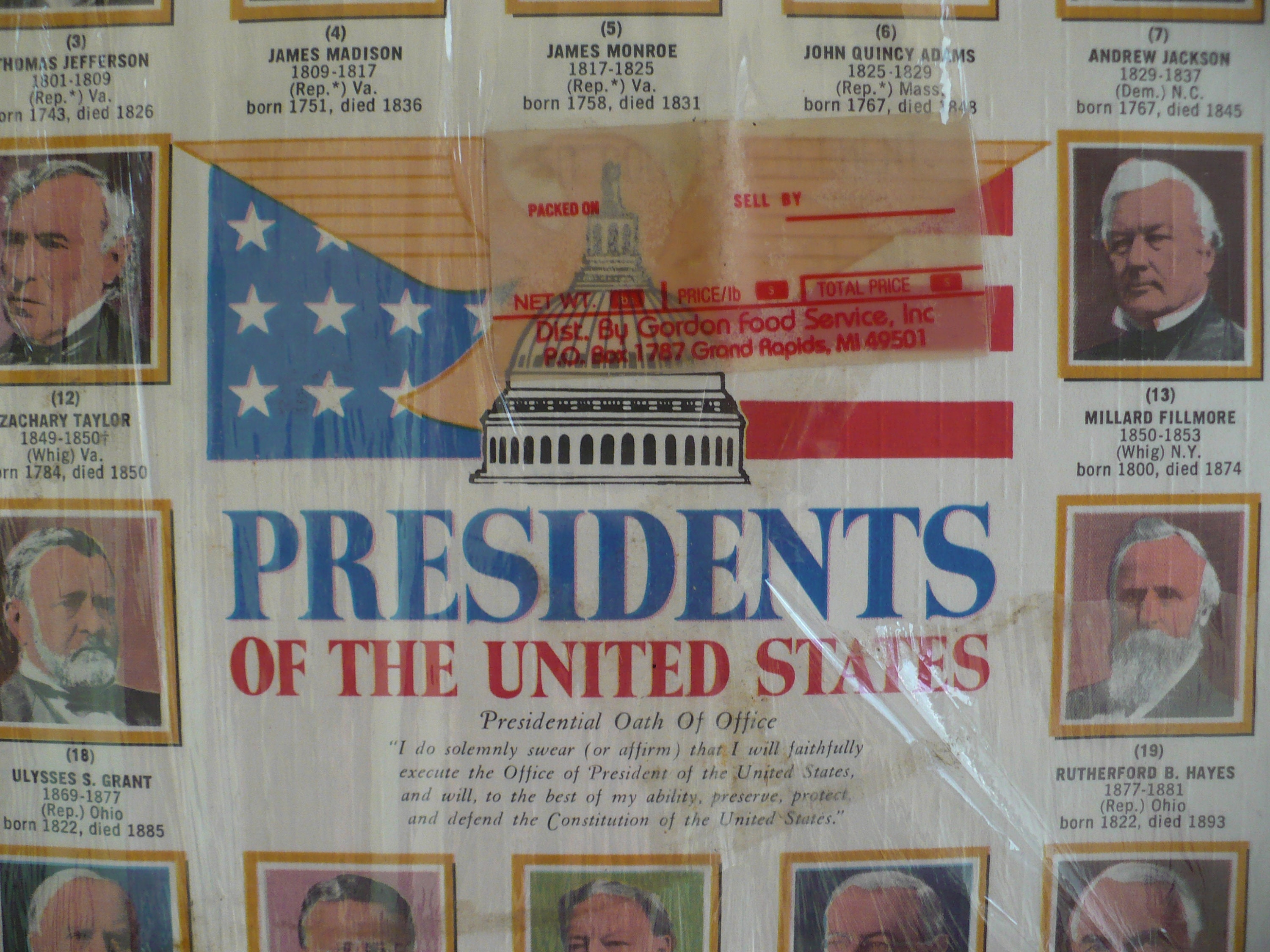 Vintage Placemat Presidents of the United States Paper - Etsy Canada