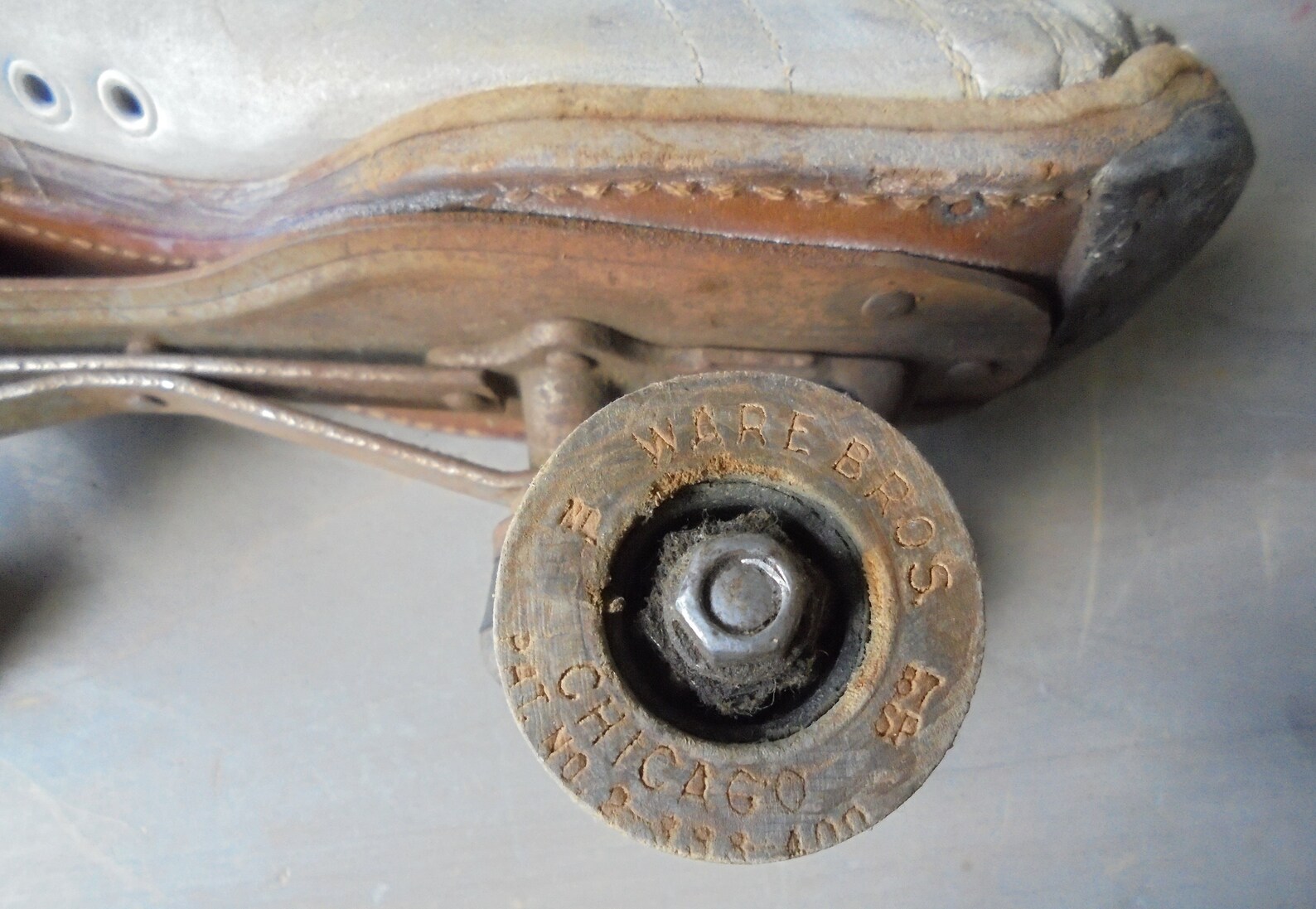 Vintage Roller Skates White Roller Skates With Wooden Wheels - Etsy