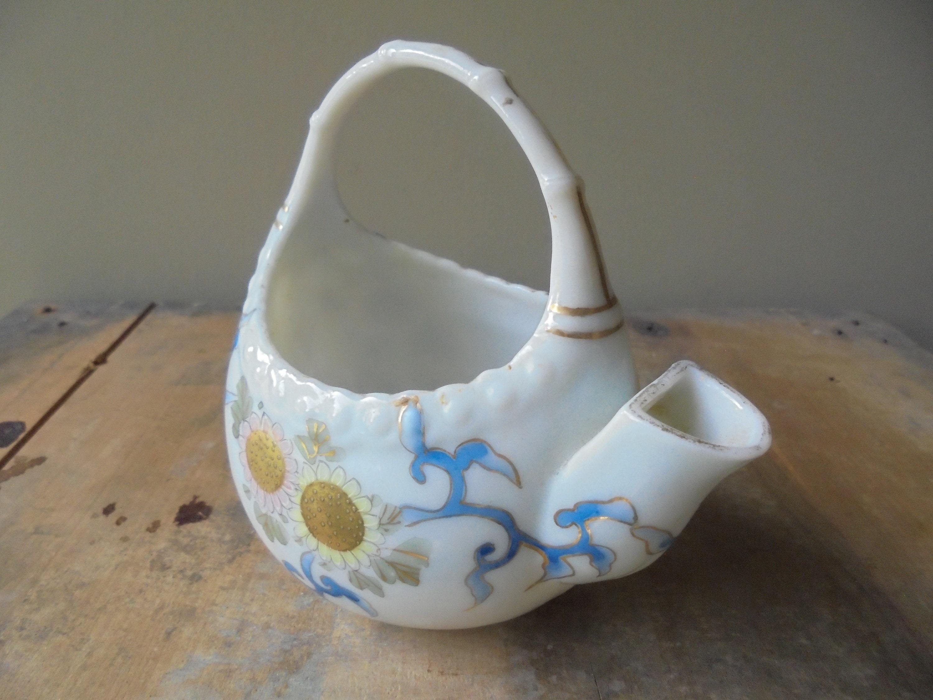 Vintage Small Decorative Teapot Pink and Yellow Floral - Etsy