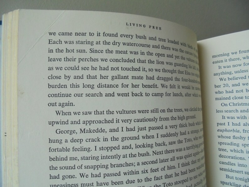 Living Free the Story of Elsa and Her Cubs by Joy Adamson - Etsy