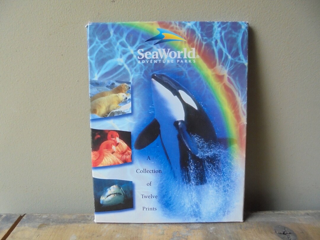 Seaworld Adventure Parks Postcard Collection, 12 Animal Photo Prints ...