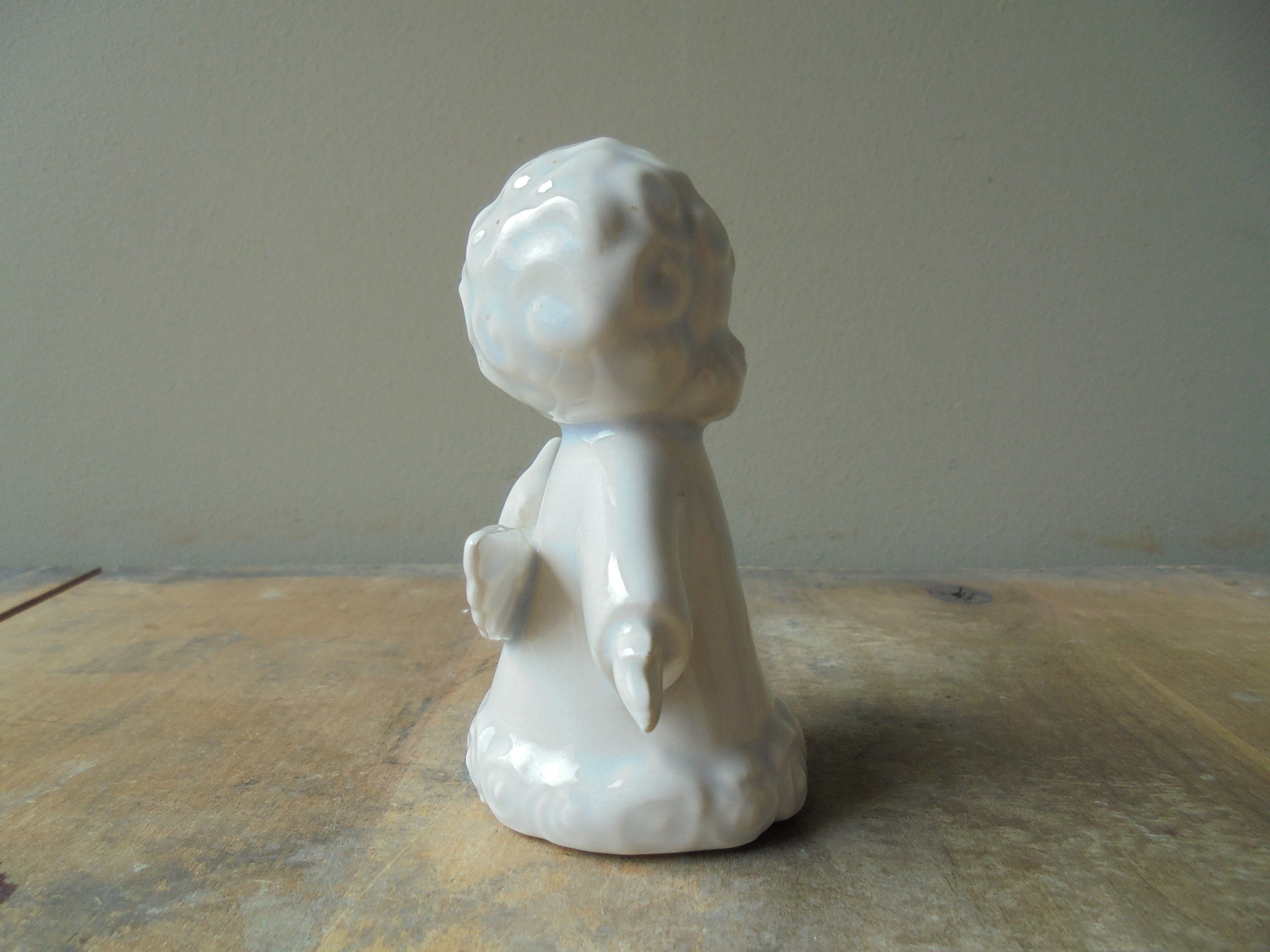 Vintage Angel Figurine Blue Angel With Curly Hair Small - Etsy