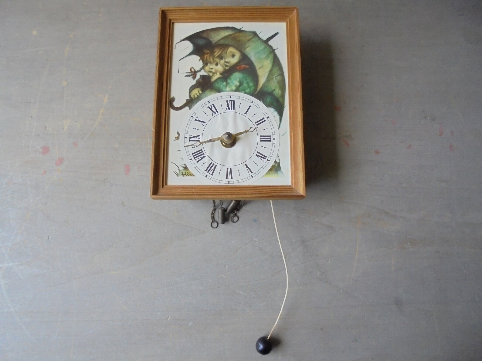 Vintage Reuge Clock, the Happy Wanderer Swiss Musical Movement, Vintage ...