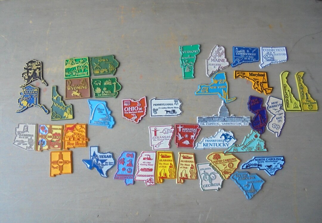Vintage USA Souvenir Magnet, United States Refrigerator Magnets ...