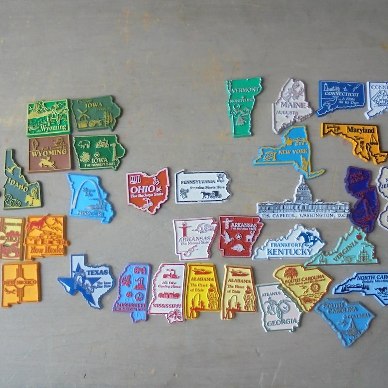 Us States Fridge Magnet - Etsy