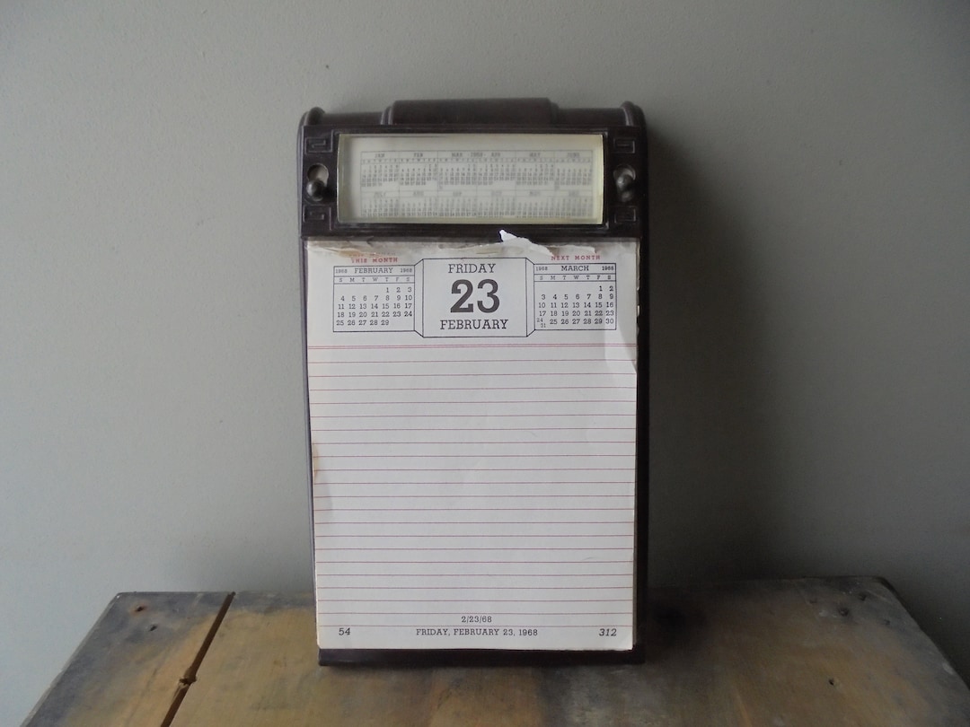 Vintage Ever Ready Calendar, 1960's Desktop Calendar, Vintage Office ...