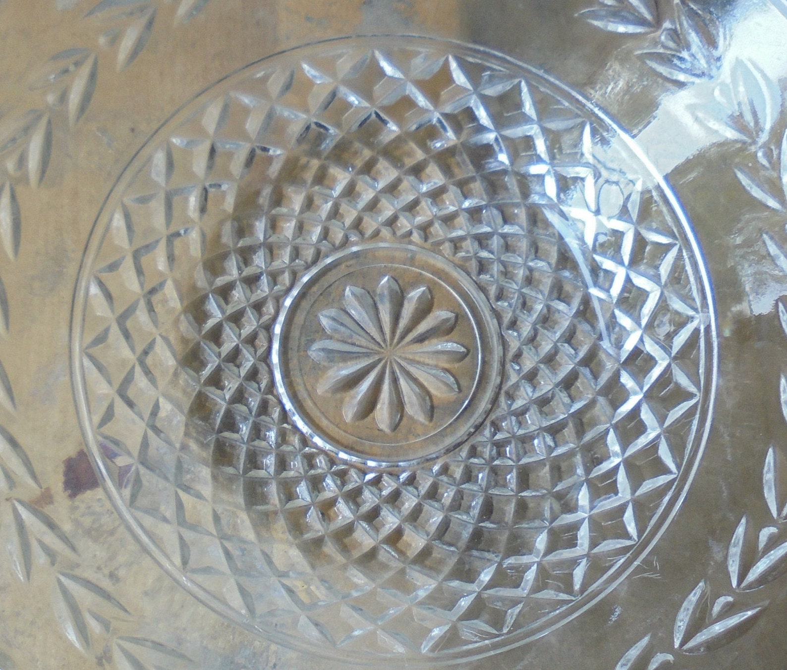 Clear Glass Textured Bowl Vintage Textured Glass Serving | Etsy