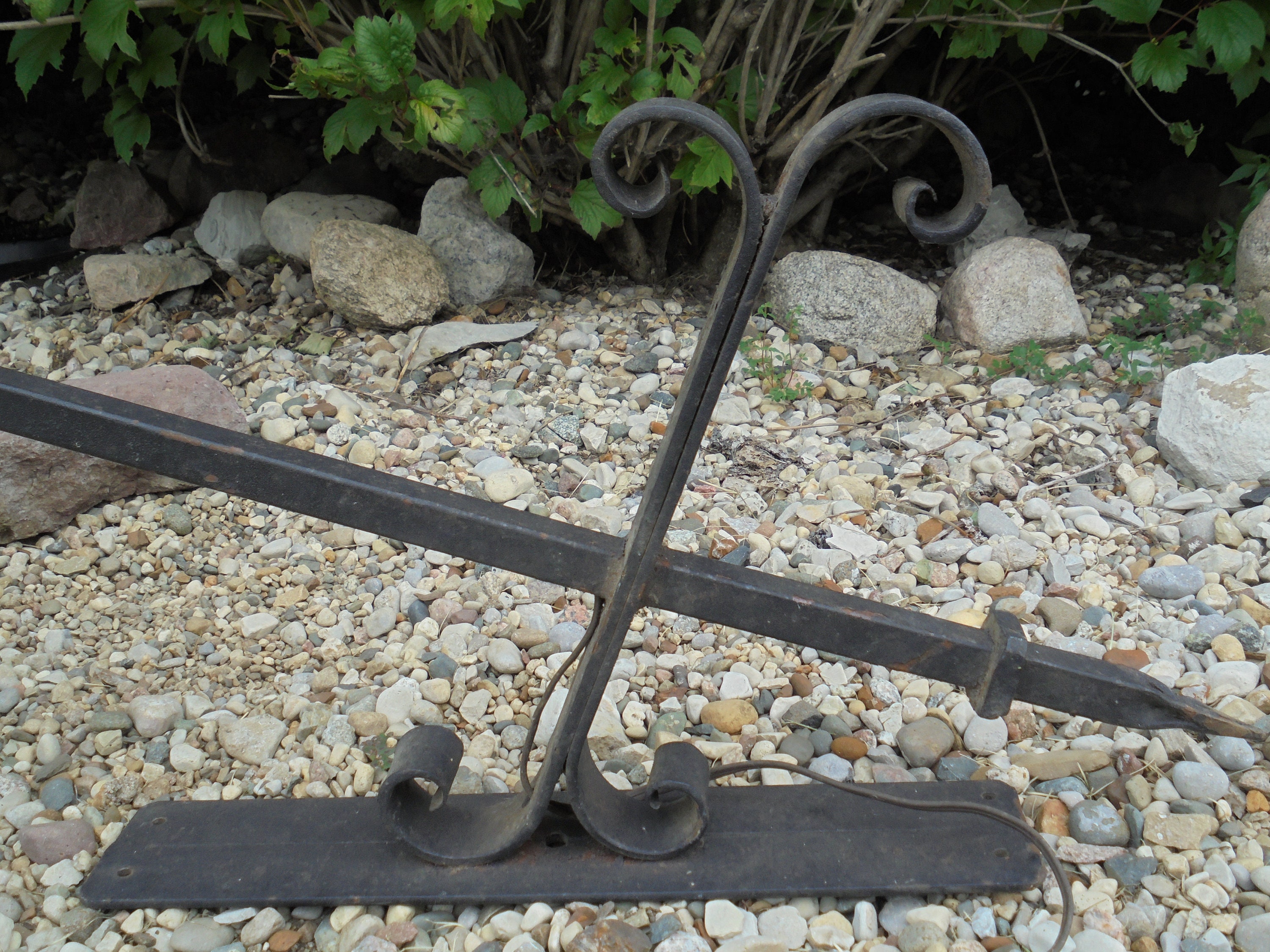 Medieval Wall Sconce Torch, Vintage Electric Wall Sconce, Wrought Iron ...